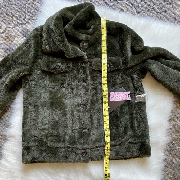 Ci Sono | Jackets & Coats | Ci Sono Olive Green Faux Fur Jacket Nwt ...